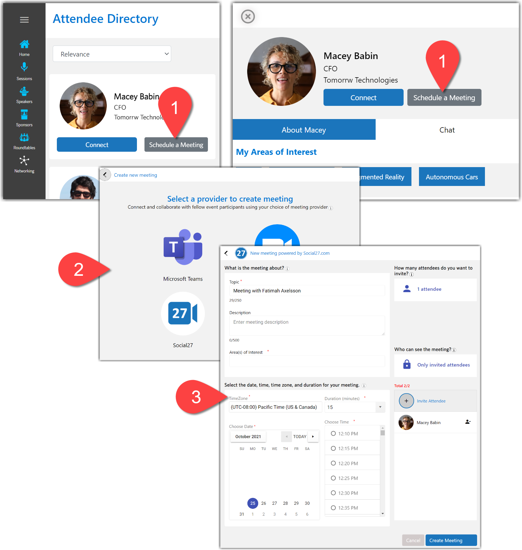 Can I Set Up Meetings With Other Attendees Social27